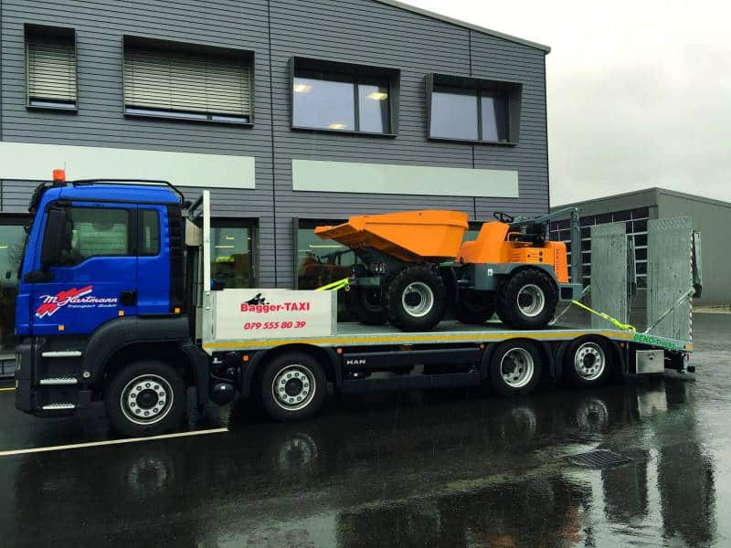 Baumaschinen-Transporte im Raum Zürich - Hartmann Transport