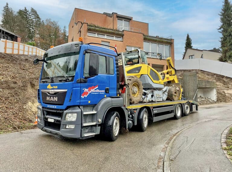 Baumaschinen-Transporte im Raum Zürich - Hartmann Transport